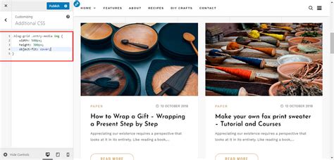 how to crop images in wordpress using css by janessa tran