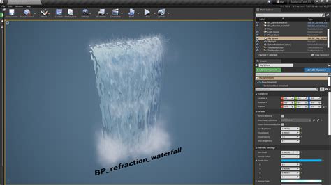leaked game assets niagara realistic waterfall and water element vfx