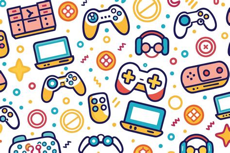 Game Controller Seamless Pattern 54632142 Vector Art At Vecteezy
