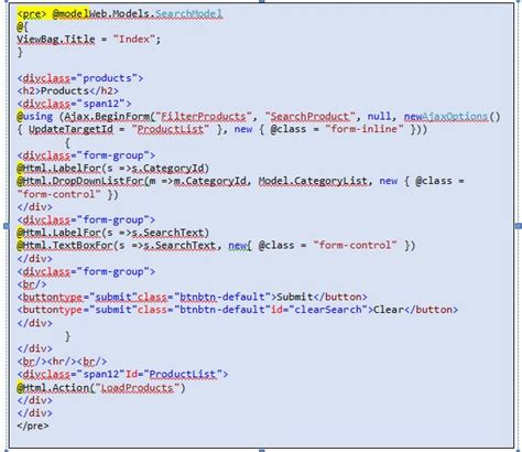Data Filtering Using Ajax Form In Aspnet Mvc Development Web Design