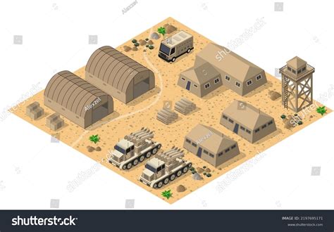 Module Object Element Building Design Army Stock Vector Royalty Free
