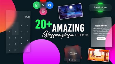 Top 20 Glassmorphism Effects For Website Using Html Css And Javascript