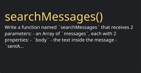 Searchmessages 100 Js Functions