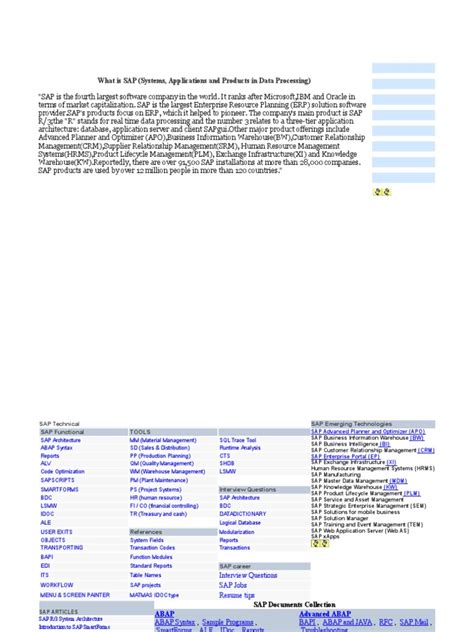 a comprehensive overview of key sap concepts products and technical