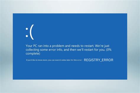 Fix Registryerror Blue Screen Errors Techcult