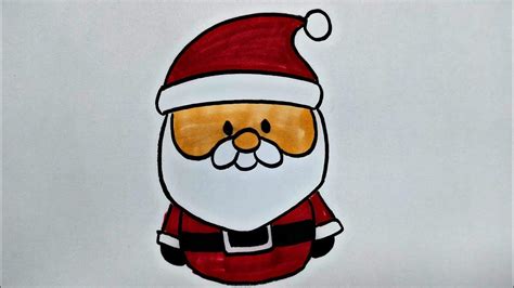 رسم بابا نويل سهلرسومات الكريسماس جديدهرسم بابا نويل كيوت Youtube