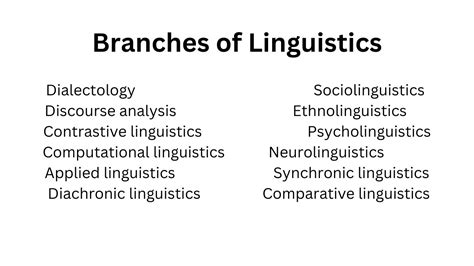 All Macro Branches Of Linguistics YouTube
