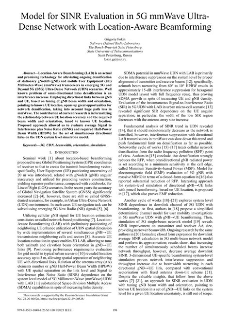 pdf model for sinr evaluation in 5g mm wave ultra dense network with