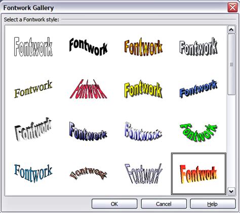 Fontwork Gallery Apache Openoffice Wiki