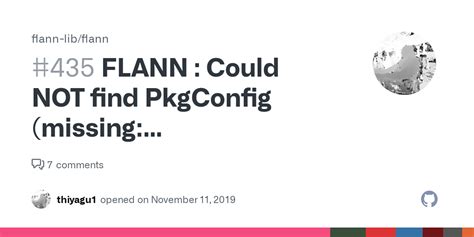 flann could not find pkgconfig missing pkg config executable for