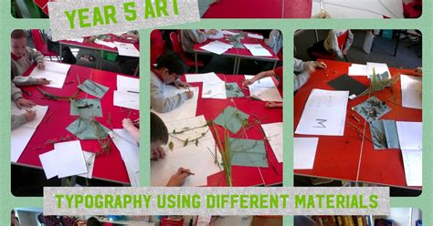 Year 5 Art Typography Using Different Materials Darwen St James C Of E Primary Academy