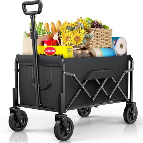 Small Collapsible Wagon With Wheels Foldable Wagon Carts With 200lbs