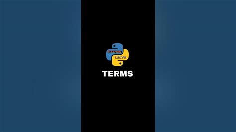 Terms Python Lects Youtube