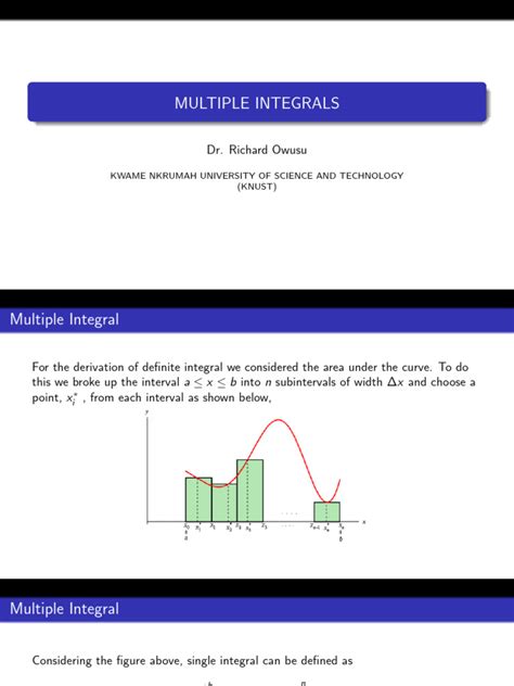 Multiple Integral Pdf Integral Mathematical Analysis