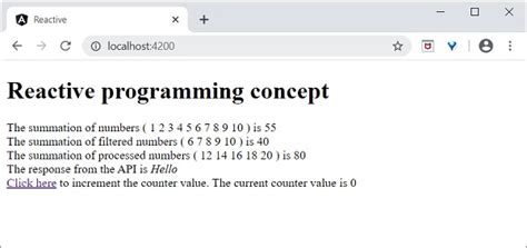 Angular 8 Reactive Programming