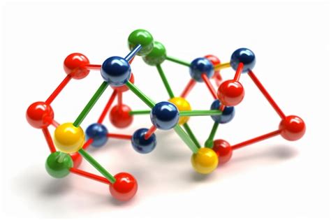 Premium Photo White Background Molecular Structure Model