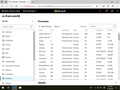 Windows Server Windows Admin Center Overview Of Items Server World