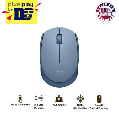 Logitech M Reliable Wireless Connectivity Mouse Blue Grey Lazada Ph