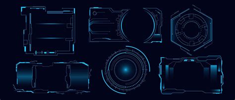 Set Of Futuristic Hi Tech Hud Interface Vector Art At Vecteezy