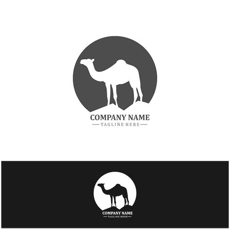 Premium Vector Camel Logo Design Camel Silhouette Concept