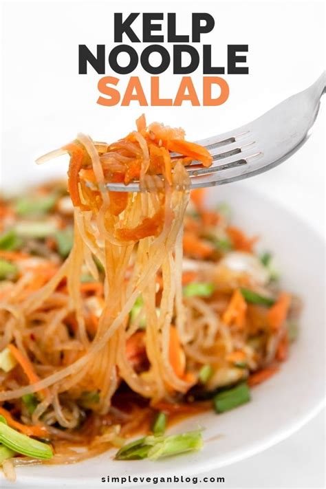 Kelp Noodle Salad Recipe Kelp Noodles Raw Food Recipes Raw Vegan