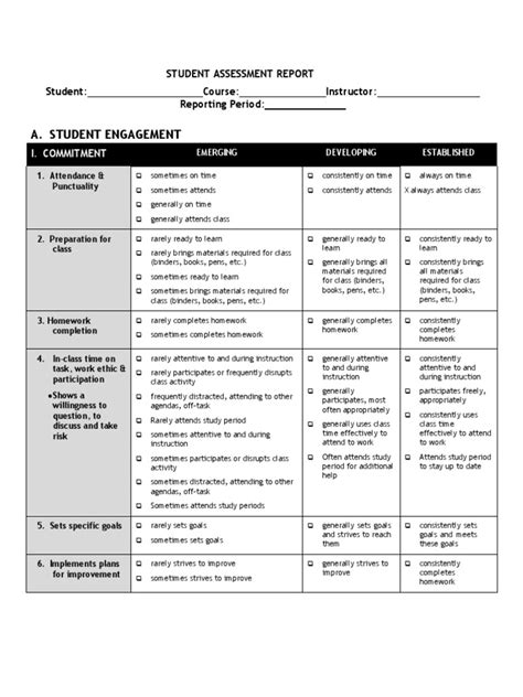 Student Assesment Pdf