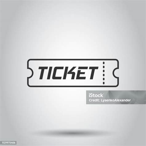 평면 스타일에서 영화 티켓 아이콘입니다 흰색 바탕에 하나의 쿠폰 입구 벡터 일러스트 레이 션을 인정 합니다 티켓 비즈니스