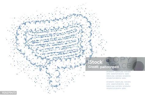 내장 모양 개요 기 광장 상자 픽셀 패턴 의료 과학 기관 개념 디자인 블루 컬러 그림 복사 공간 벡터 Eps 10와 흰색 배경에 고립 건축에 대한 스톡 벡터 아트 및 기타