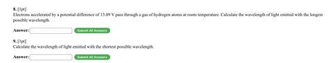Solved 8 [1pt] Electrons Accelerated By A Potential