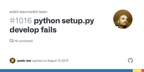 Python Setup Py Develop Fails Issue Scikit Learn Scikit Learn Github