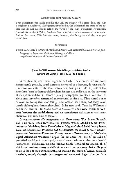 pdf modal logic as metaphysics