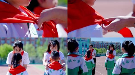 老师给学生带红领巾 3840x2160 高清视频素材下载 编号 9638612 实拍视频 光厂 Vj师网