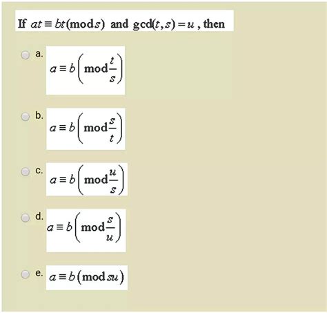 solved if at bt mods and gcd t s u then a a b modf b a b modf a