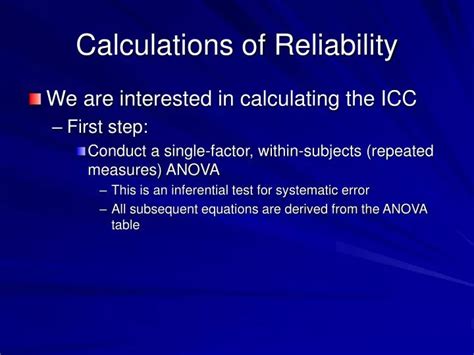PPT Calculations Of Reliability PowerPoint Presentation Free Download ID 1713882