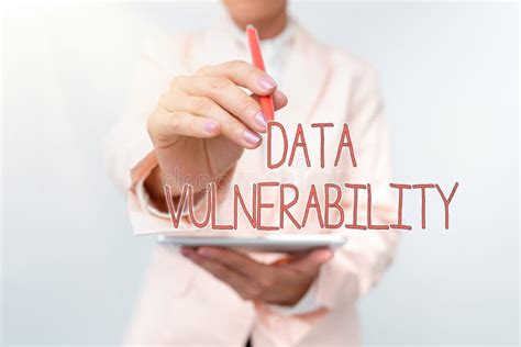 Conceptual Display Data Vulnerability Business Approach Weakness Of A Data Which Can Be