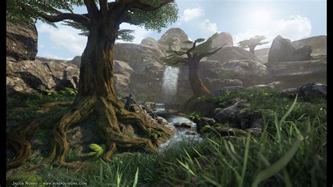 procedural trees nature scene wip youtube