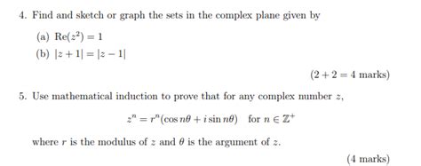 Solved Find And Sketch Or Graph The Sets In The Complex Chegg