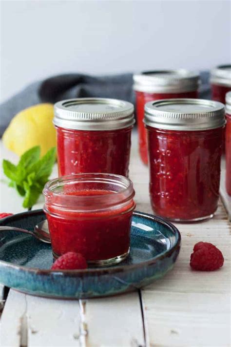 No Cook Raspberry Freezer Jam {low Sugar} Sustainable Cooks