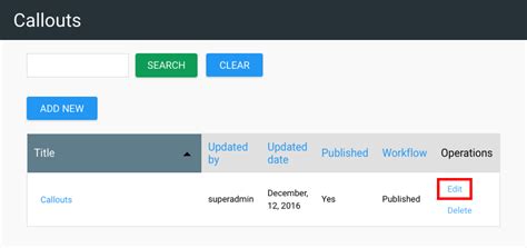 Callouts Stacks Knowledge Center