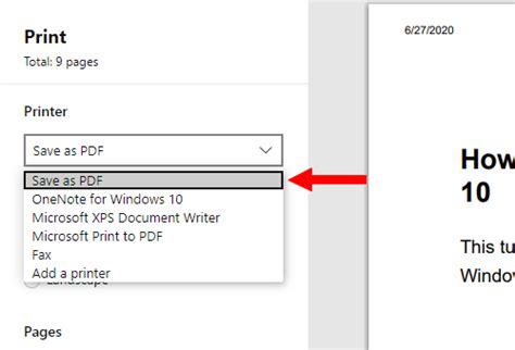 Print Preview Microsoft Edge