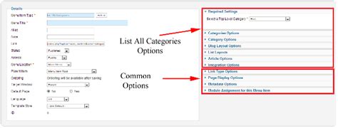 Help Menus Menu Item Article Categories Joomla Documentation