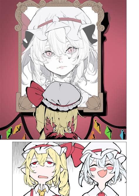 Remilia Scarlet And Flandre Scarlet Touhou Drawn By Tsune Tune