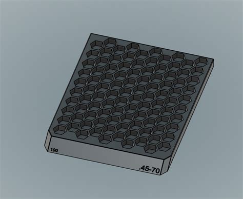 Obj File 45 70 Reloading Block 100rds 🔫 ・3d Printer Design To Download