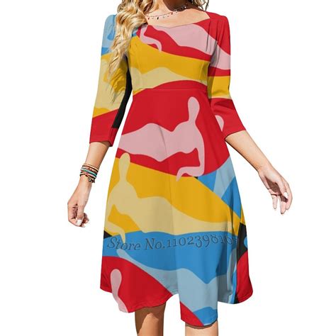 Abstract Woman Relax Evening Party Dresses Midi Sexy Dress Female Sweet