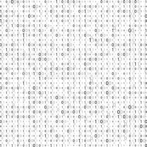 Binary Code Zero One Matrix White Background Banner Pattern