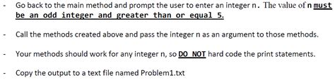 solved create a class named problem1 the program would do