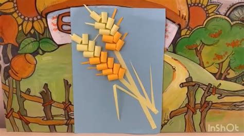 Аплікація Колосок для дітей середнього дошкільного віку Youtube