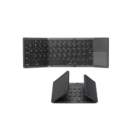 Foldable Bluetooth Keyboard With Touchpad B033 Black