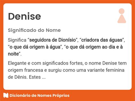 Significado Do Nome Denise
