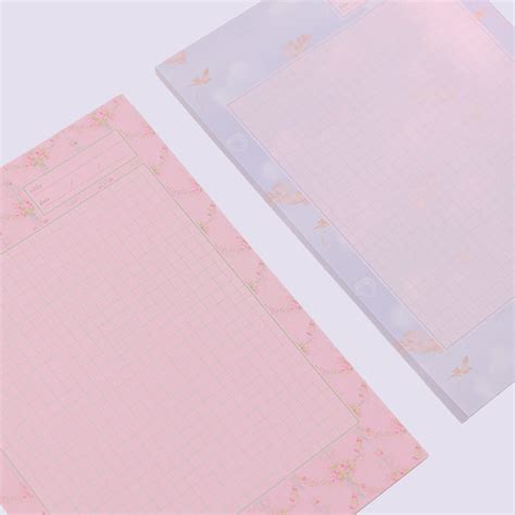 드리미라이츠 A5 모눈 메모패드 핑크 그리드 떡메모지 50매